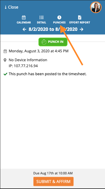 e3 Mobile App: Timesheets for Employees and Managers