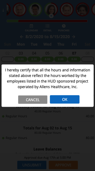 e3 Mobile App: Timesheets for Employees and Managers