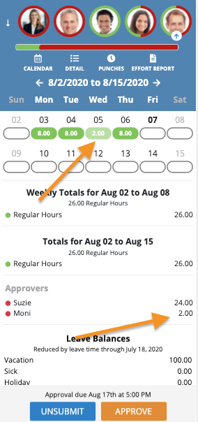 e3 Mobile App: Timesheets for Employees and Managers
