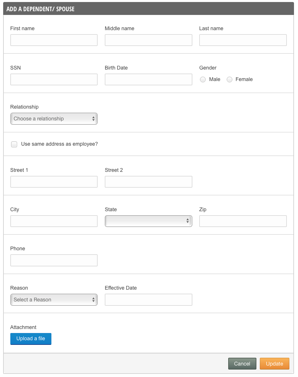 Edit or Add Dependents