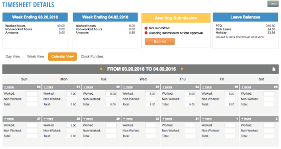 Submitting Timesheets