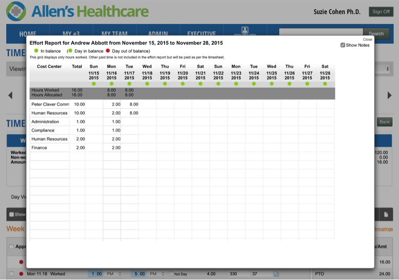 Completing Your Effort Report