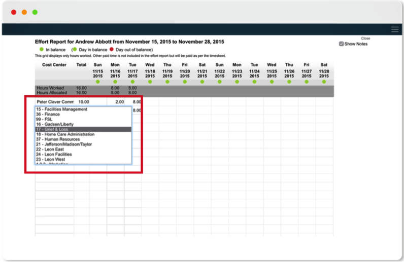 Completing Your Effort Report